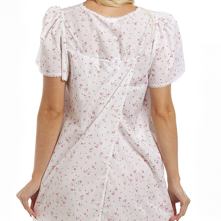 Women’s Open Back Floral Nightdress – Emma – Adaptawear